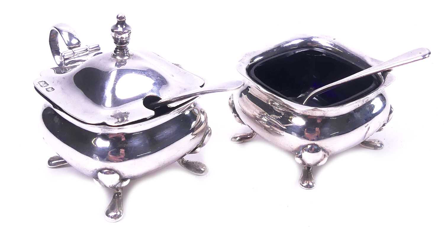 Lot 372 - Sterling Silver Condiment Set.