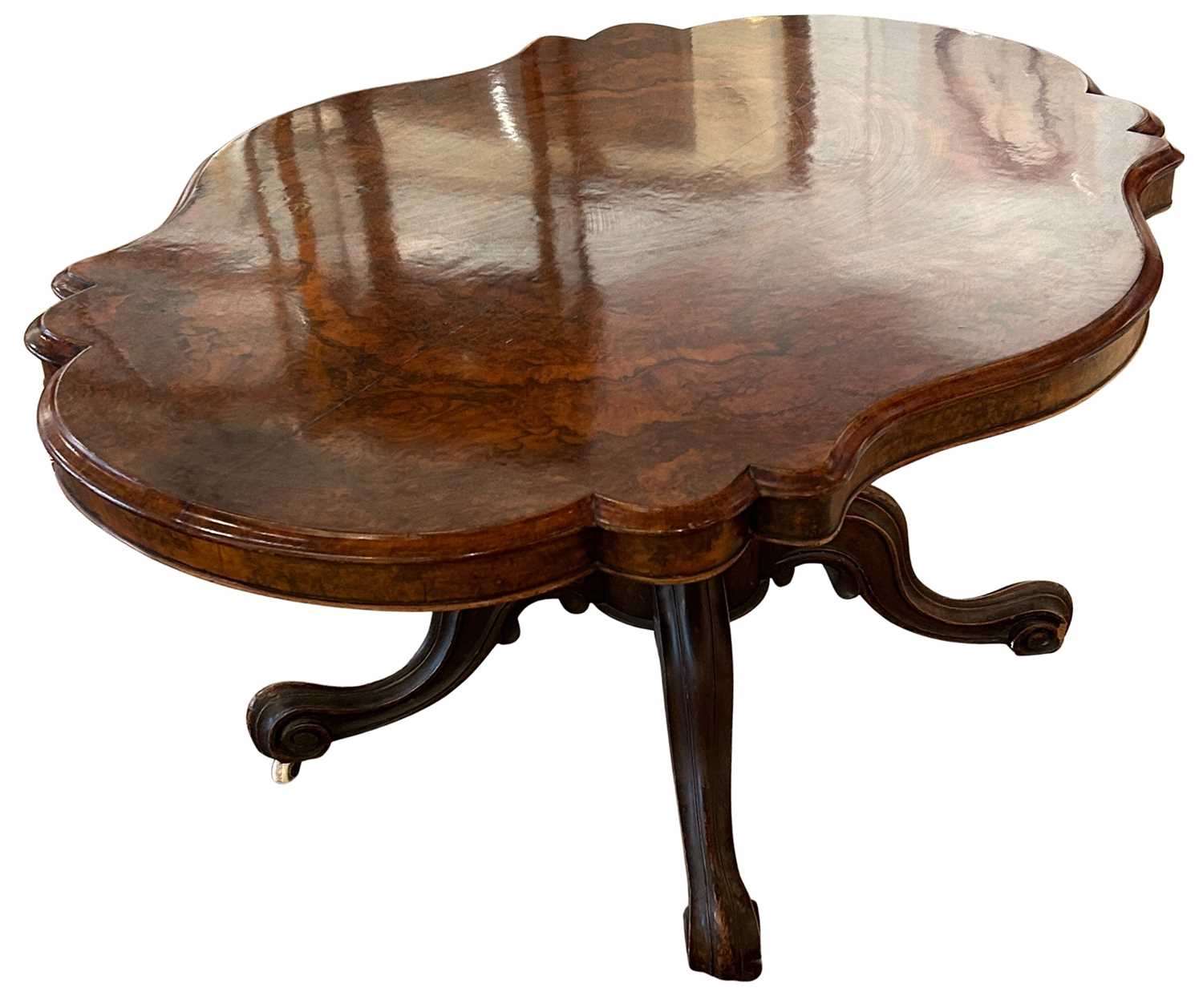 Lot 131 - Antique Burr Walnut Table.